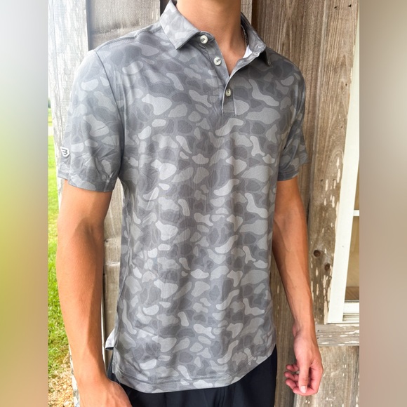 BURLEBO | Shirts | Burlebo Stone Camo Performance Polo | Poshmark